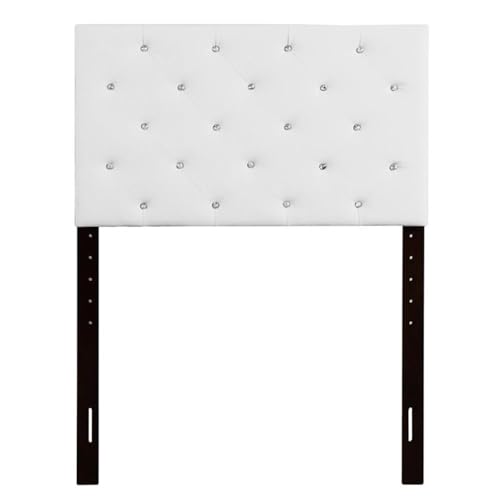 Glory Furniture Super Nova Faux Leather Upholstered Twin Headboard in White