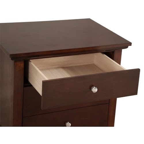 Glory Furniture Hammond 3 Drawer Nightstand in Cappuccino