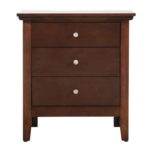 Glory Furniture Hammond 3 Drawer Nightstand in Cappuccino