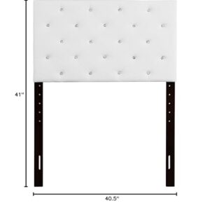 Glory Furniture Super Nova Faux Leather Upholstered Twin Headboard in White