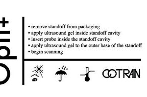 Opti+ Ultrasound Probe Standoff Kit, Cleaning Solution, High Clarity Standoff, Case