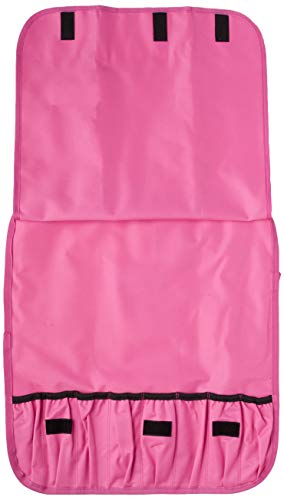 Mercer Culinary 7-Pocket Knife Roll Storage Bag, Pink