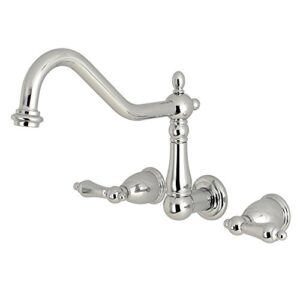 kingston brass ks1281al heritage kitchen faucet, 9-3/16", polished chrome