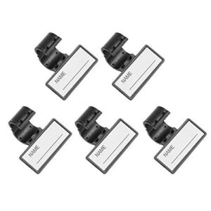 beautyflier 5 pcs plastic name id identification tag clip for stethoscope tube replacement accessories (rectangle)