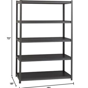 Scranton & Co 18" x 48" x 72" 5 Shelf Storage Unit in Gray