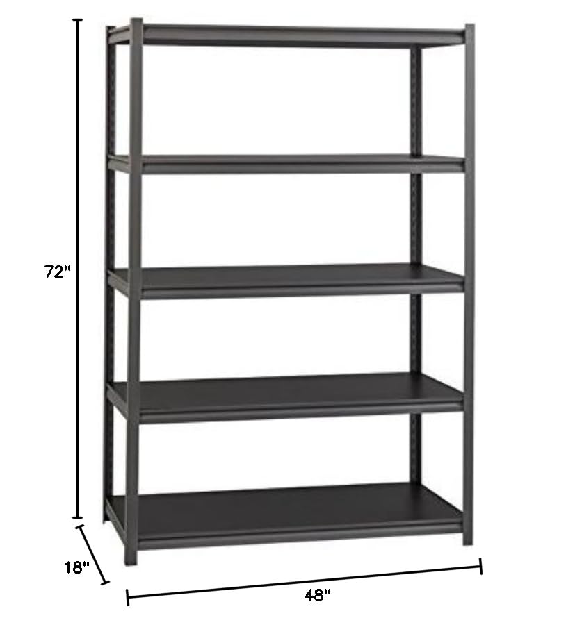 Scranton & Co 18" x 48" x 72" 5 Shelf Storage Unit in Gray