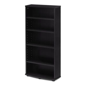 furinno jaya 4-tier multimedia storage tower, espresso