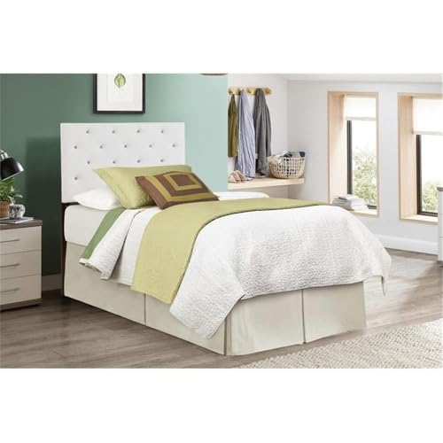 Glory Furniture Super Nova Faux Leather Upholstered Twin Headboard in White