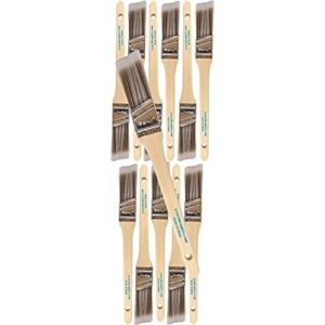 12PK 1 inch Angle Brush Premium Wall/Trim House Paint Brush Set Great for Professional Painter and Home Owners Painting Brushes for Cabinet Decks Fences Interior Exterior & Commercial Paintbrush.