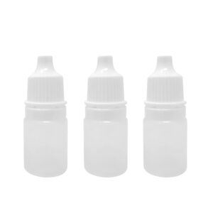 honbay 30pcs 5ml plastic empty squeezable dropper bottles portable eye drop bottle containers eye liquid dropper bottle with screw cap and plug (white)