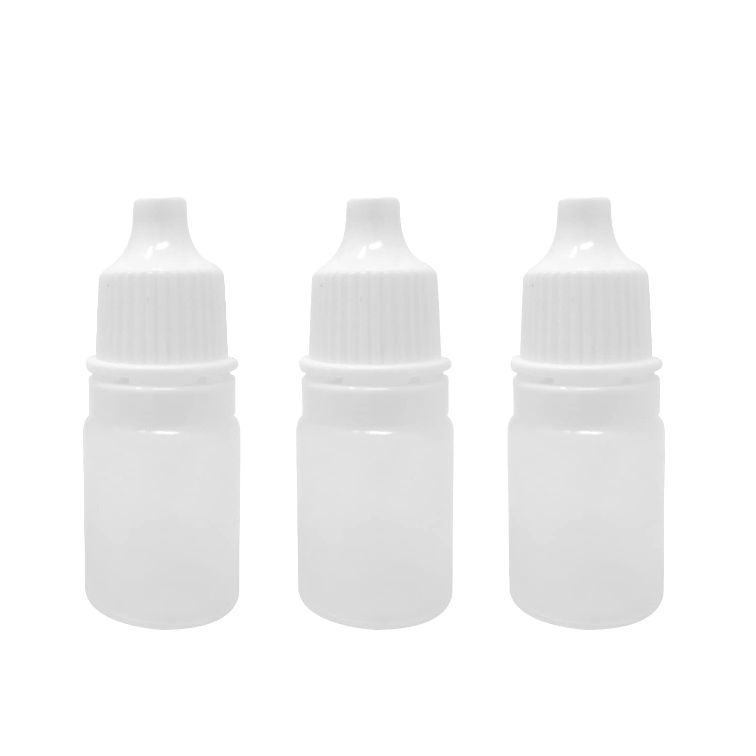 Honbay 30PCS 5ML Plastic Empty Squeezable Dropper Bottles Portable Eye Drop Bottle Containers Eye Liquid Dropper Bottle with Screw Cap and Plug (White)