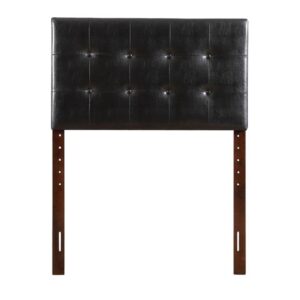 Glory Furniture Super Nova Faux Leather Upholstered Twin Headboard in Black