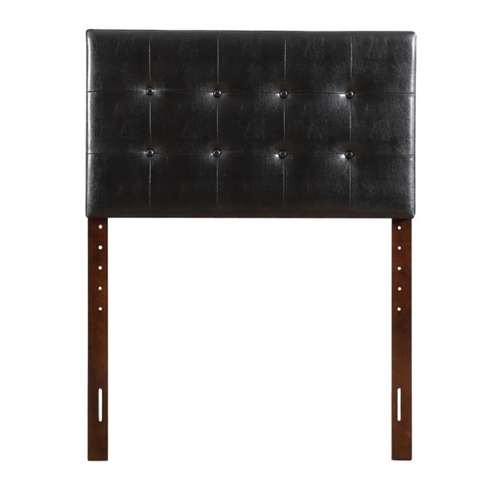 Glory Furniture Super Nova Faux Leather Upholstered Twin Headboard in Black