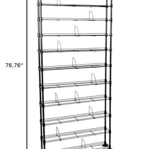 Atlantic Maxsteel 12 Tier Shelving - Heavy Gauge Steel Wire Shelving for 864 CD/450 DVD/Blu-Ray/Games in Gunmetal,38408071