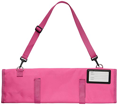 Mercer Culinary 7-Pocket Knife Roll Storage Bag, Pink