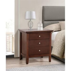 Glory Furniture Hammond 3 Drawer Nightstand in Cappuccino