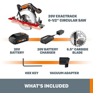 Worx WX530L 20V Power Share ExacTrack 6.5" Cordless Circular Saw