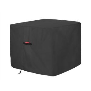 porch shield 600d waterproof air conditioner covers for outside units square ac cover black - 34 x 34 x 30 inch