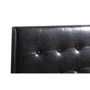 Glory Furniture Super Nova Faux Leather Upholstered Twin Headboard in Black