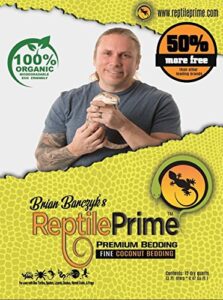 reptile prime® fine coconut bedding, used for terrarium set-ups incorporating reptiles, amphibians, or invertebrates (0.47 cu. ft.)