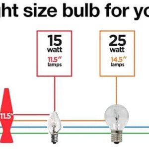 BULBMASTER 15 Watts Night Light Bulbs Replaces Scentsy Bulbs, Plug-in Warmers and Himalayan Salt Lamps Candelabra E12 Base 4-Pack