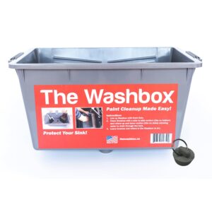 the washbox paint tray for brush clean up large insert for sinks to make paint cleanup easy