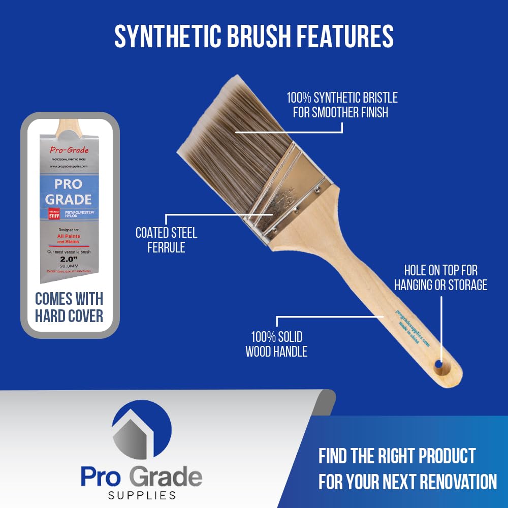 Pro Grade - Paint Brushes - 12Ea 3" Angle Brushes