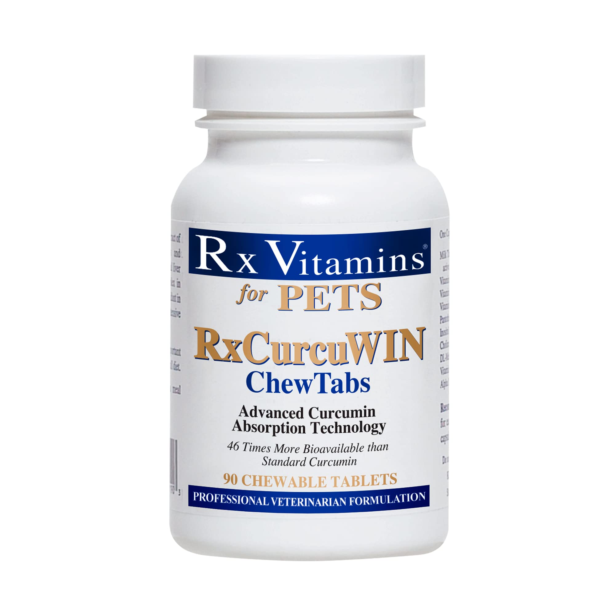 Rx Vitamins CurcuWIN Curcumin for Pets - Cat Immune Support - Dog Digestive Support - 90 ct