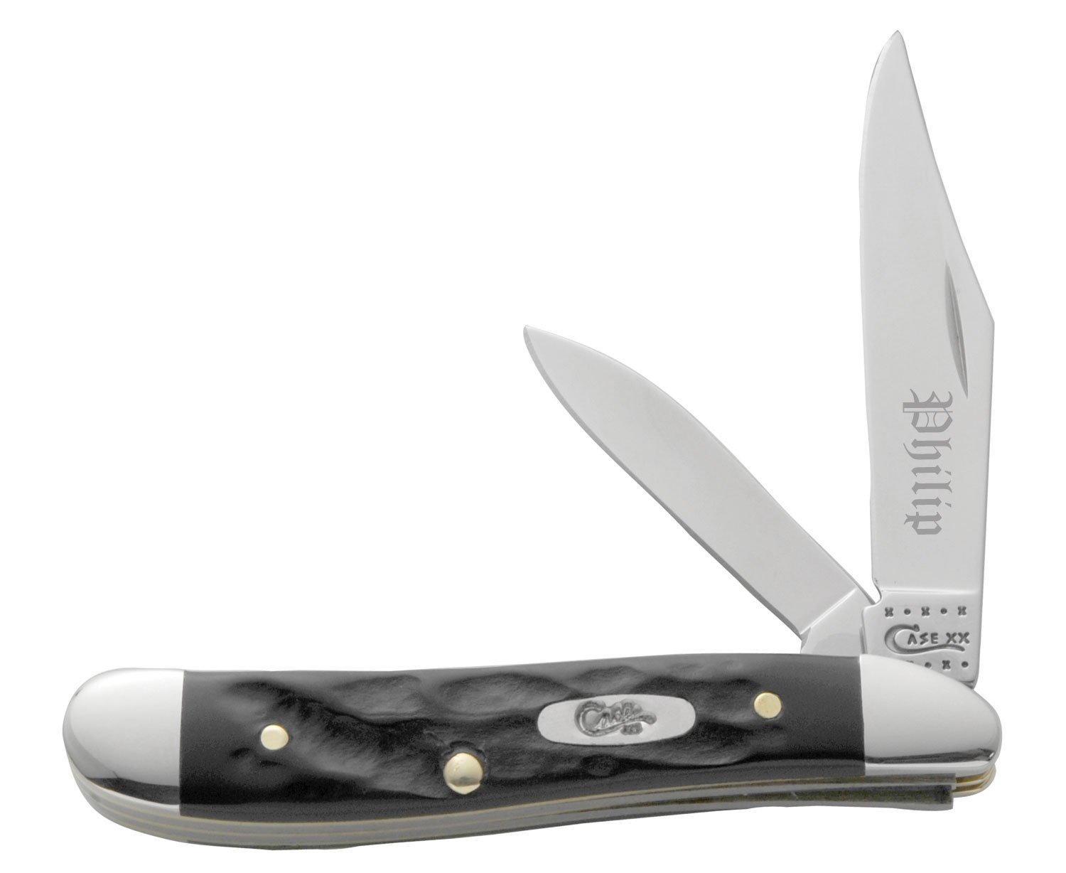 Personalized Rough Black Peanut Pocket Knife - Free laser engraving