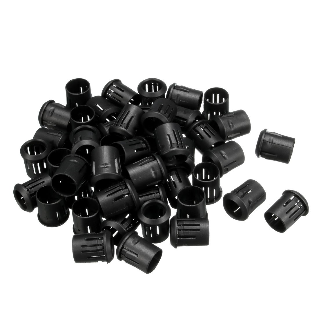 uxcell 50Pcs Lamp Socket Light-emitting Diode Holder Clip Bezel Mount 10mm LED Holders Panel Display Plastic Black