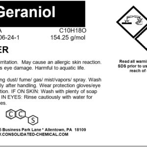 Geraniol - Premium High Purity Aroma Compound - 1000mL (32 Fl Oz)