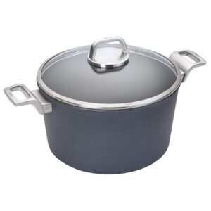 woll diamond lite pro non stick induction stockpot with lid, 5.25 quart, 9.5" diameter