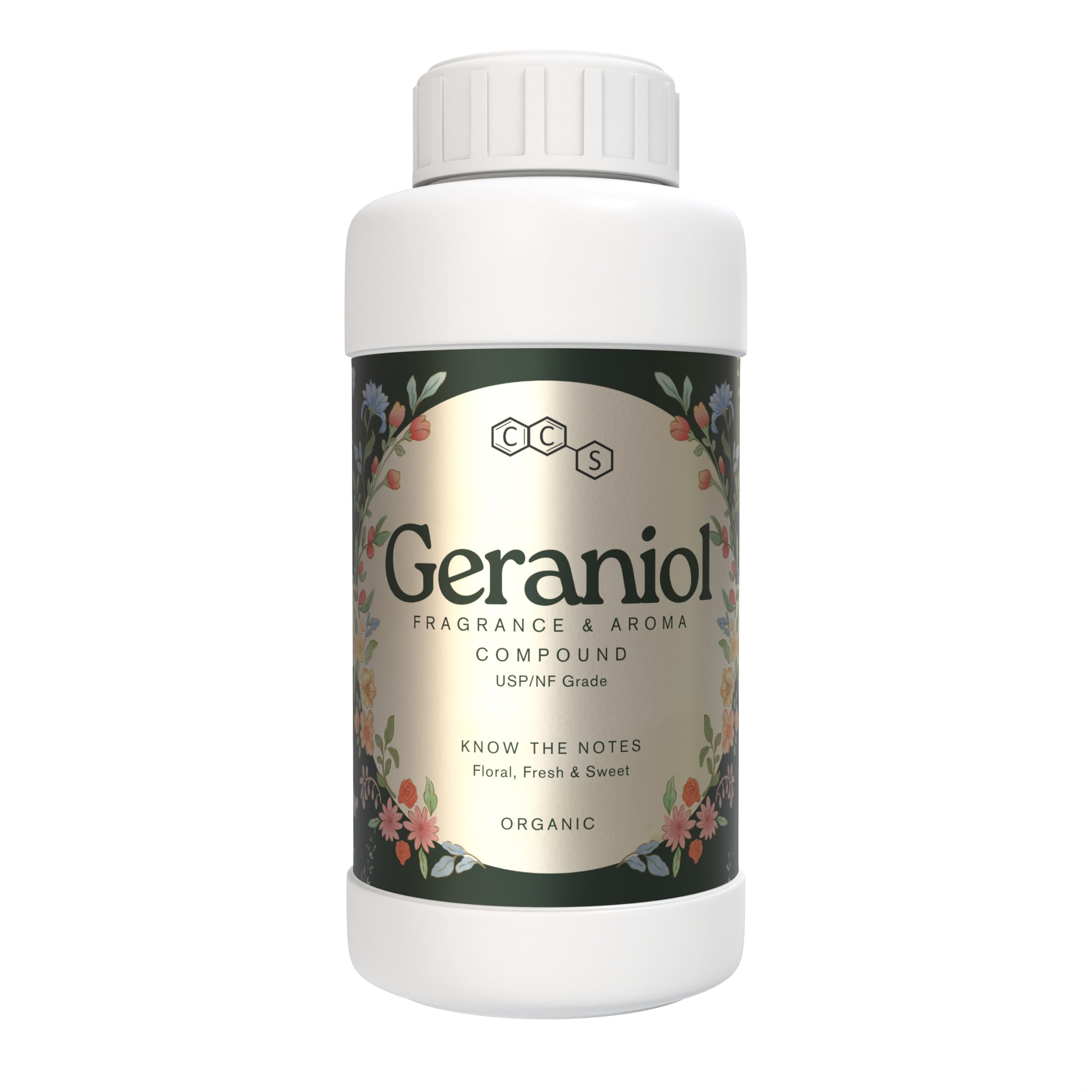 Geraniol - Premium High Purity Aroma Compound - 1000mL (32 Fl Oz)