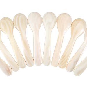 DUEBEL Set of 10 White Mother of Pearl 3.55′′ Caviar Spoons for Caviar, Egg, Coffee Serving (White, 9cmx2.4cm)