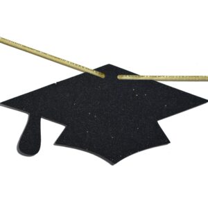 I'm Done Gold Glitter Cursive Banner Sign, Graduation Garland, 2024 Grad Party Supplies (Gold)