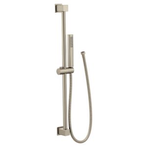 moen 3988epbn one-function eco-performance modern handshower with 30-inch slide bar and 69-inch hose, brushed nickel