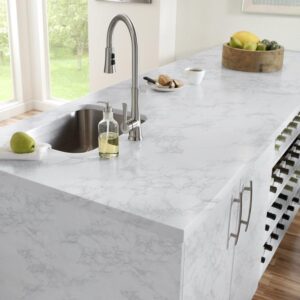 Abyssaly Marble Contact Paper for Countertops, White Gray Faux Marble Wallpaper Peel and Stick, Self Adhesive Removable Counter Top Peel and Stick Waterproof for Kitchen Backsplash 15.7" X 118"