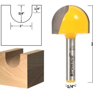 YONICO 19105q 1-Inch Diameter Core Box Router Bit 1/4-Inch Shank