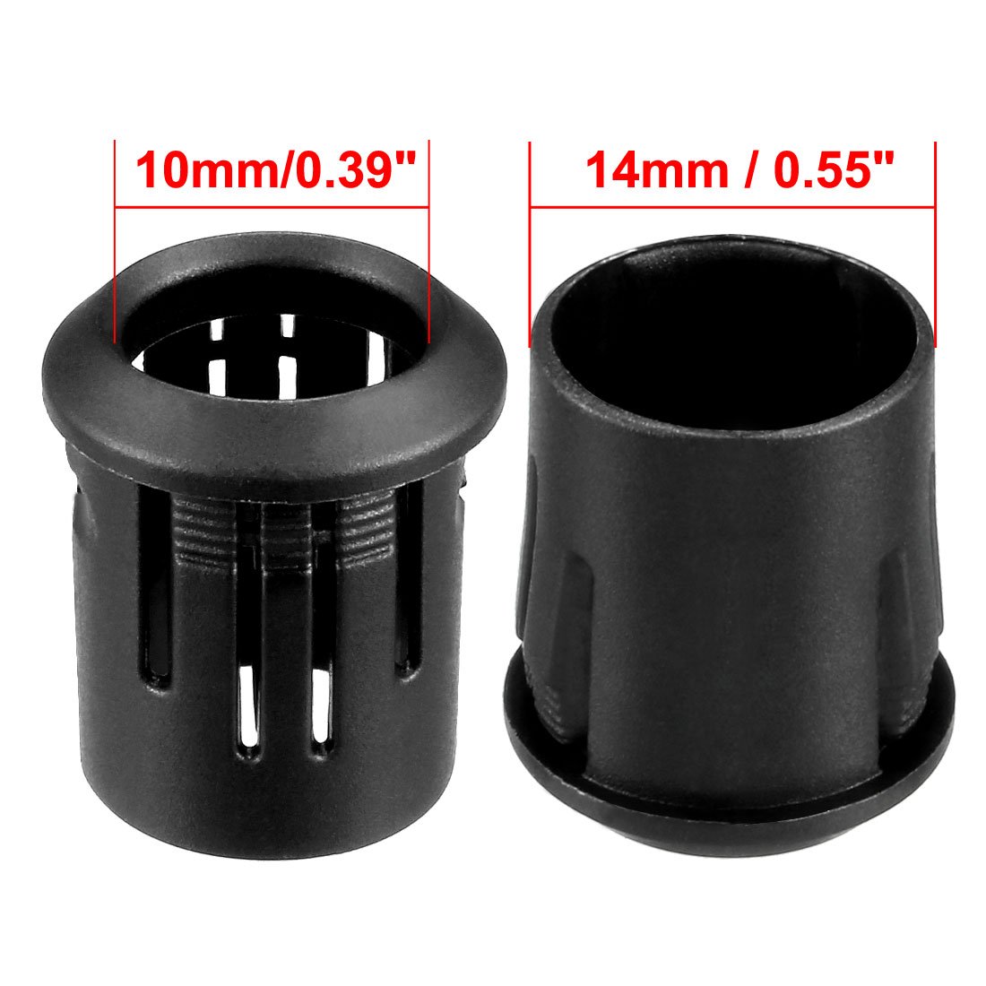 uxcell 50Pcs Lamp Socket Light-emitting Diode Holder Clip Bezel Mount 10mm LED Holders Panel Display Plastic Black