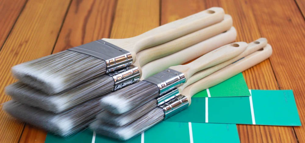 12PK 3 inch Flat Brush Premium Wall/Trim House Paint Brush Set for Professional Painter and Home Owners Painting Brushes for Cabinet Decks Fences Interior Exterior & Commercial Paintbrush.