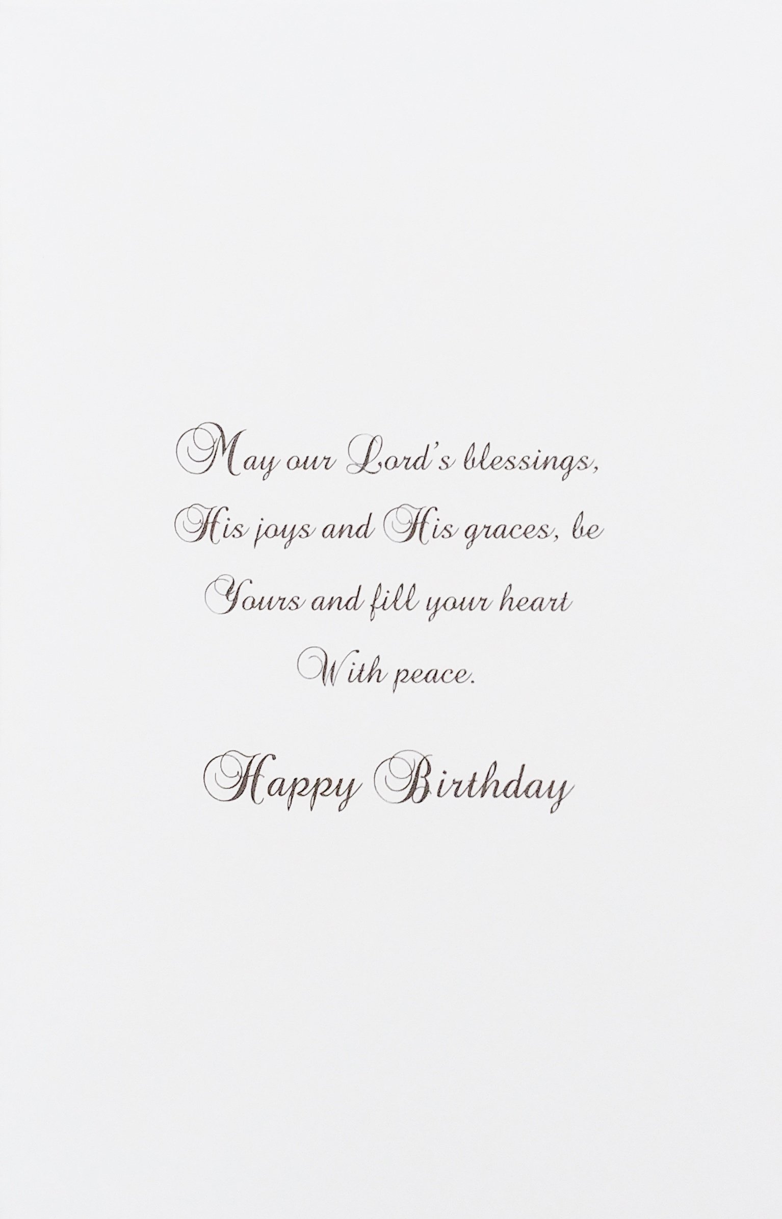 God's Blessings On Your 90th Birthday Religious Greeting Card - 90 Ninety Years Old/Ninetieth -"May our Lord's blessings, His joys and His graces be yours and fill your heart with peace"