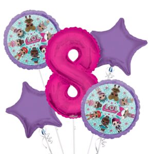 versainsect loon bouquet 8th birthday 5 pcs - party supplies