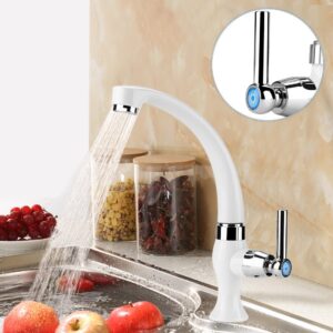 Kitchen Sink Faucet Single Handle Cold Faucet Water Faucet Water Tap for Kitchen Sink Bathroom Basin Bathtub Mop Pool G1/2 ABS Plastic (Straight Handle)