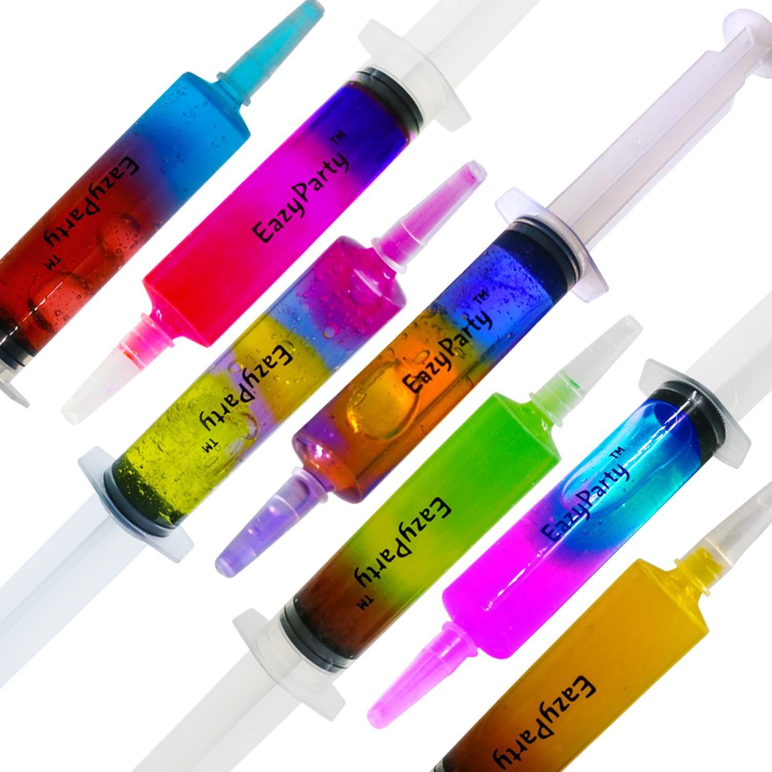 Jello Party Syringes with 5 Extra Caps, 30 Pack Reusable 2oz Plastic Party Syringes, and Cleaning Brush,great for filling Jello, Pudding, Patrick's Day, Graduation party