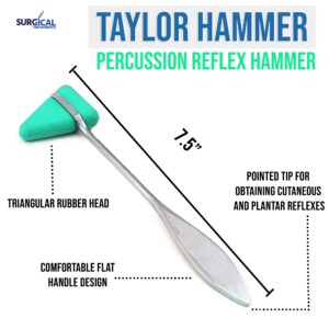 Set of 4 Green Taylor Percussion (Reflex) Hammers - Medical Surgical Instruments