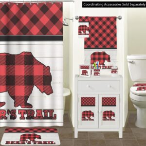 RNK Shops Personalized Lumberjack Plaid Waste Basket - Double Sided (Black)