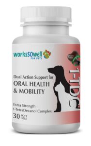 1-tdc worksowell dual action natural support 30 twist off soft gels - supports oral health - hip & joint health - muscle & stamina recovery