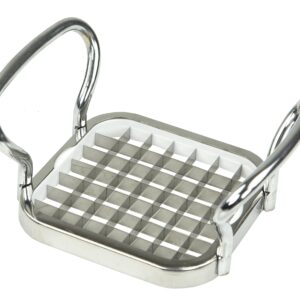 French Fry Cutter By Home Basics, French Fry Cutter Stainless Steel French Fry Slicer | With Easy Grip Handles,Silver