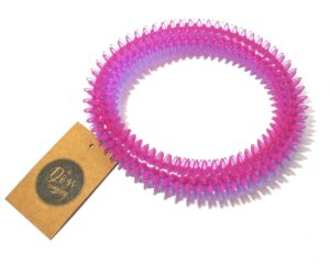 the dogs company rubber dental puppy teething spike ring chew toy, 6 inches, colour may vary