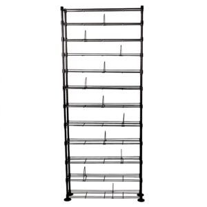 Atlantic Maxsteel 12 Tier Shelving - Heavy Gauge Steel Wire Shelving for 864 CD/450 DVD/Blu-Ray/Games in Gunmetal,38408071